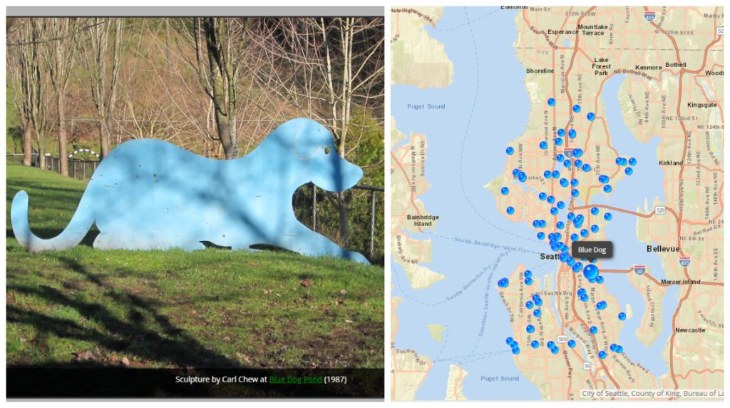 Interactive map of public art in Seattle parks - Parkways