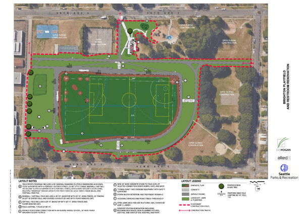 Brighton Playfield field closes as construction begins - Parkways