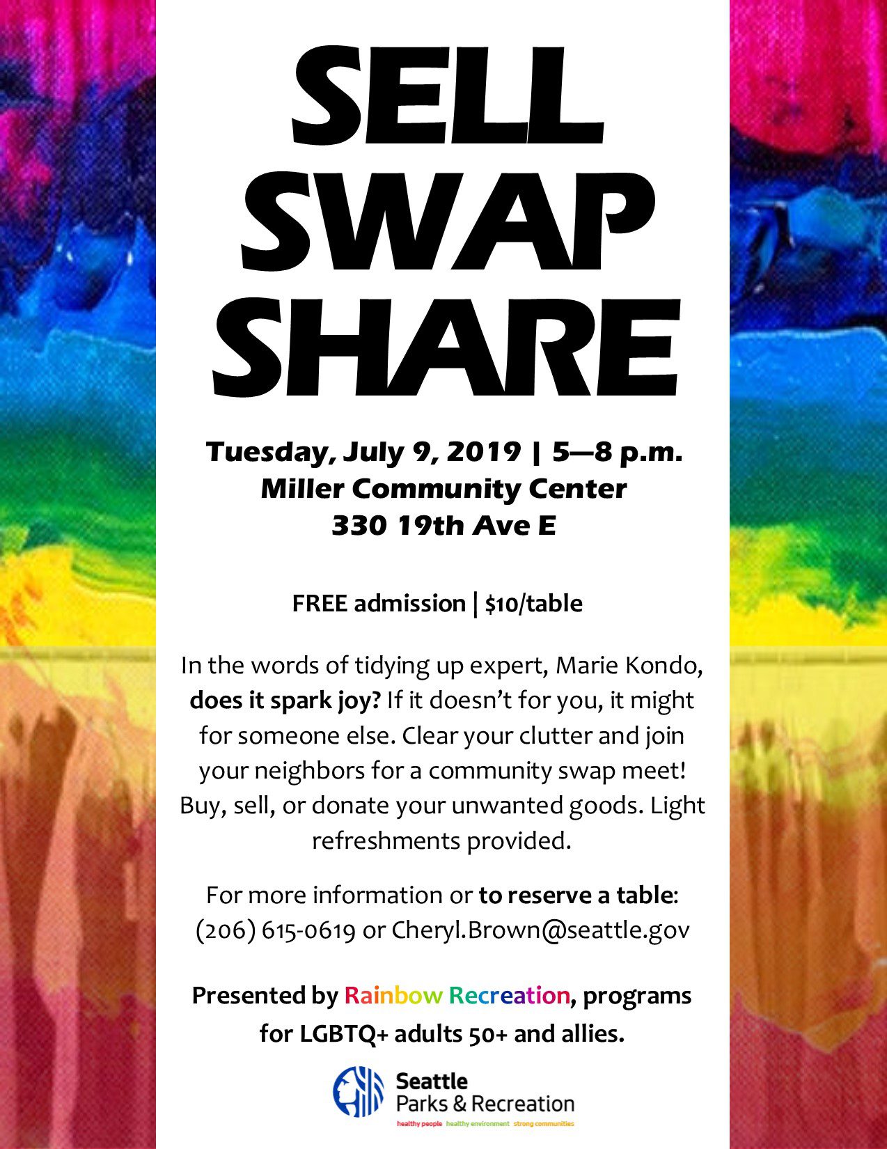Sell, Swap, Share event at Miller Community Center on Tuesday, July 9 ...